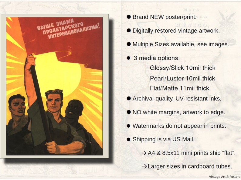 Soviet Propaganda Poster World War II Raise High the - Etsy