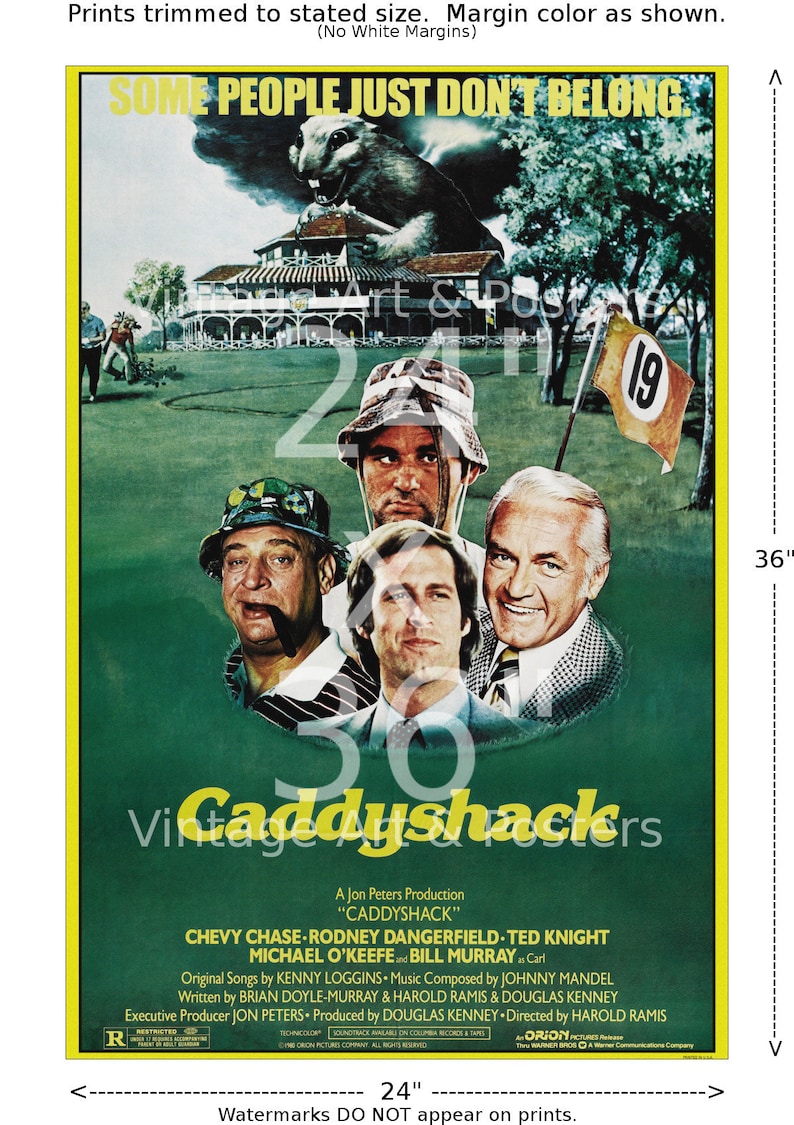 Movie Poster: "caddy Shack", Film Lobby Card Art Print - Etsy