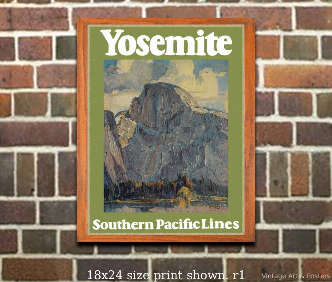 Travel Poster: "yosemite - Southern Pacific Railroad" - Etsy