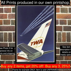 Vintage TWA Travel Poster: Starstream Jets, Aviation Art Print - Etsy