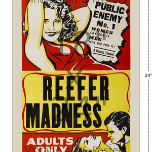Reefer Madness Poster Set - Set of 5 Vintage Anti-marijuana Film Art ...
