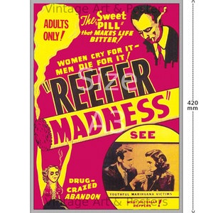 Reefer Madness Poster Set - Set of 5 Vintage Anti-marijuana Film Art ...