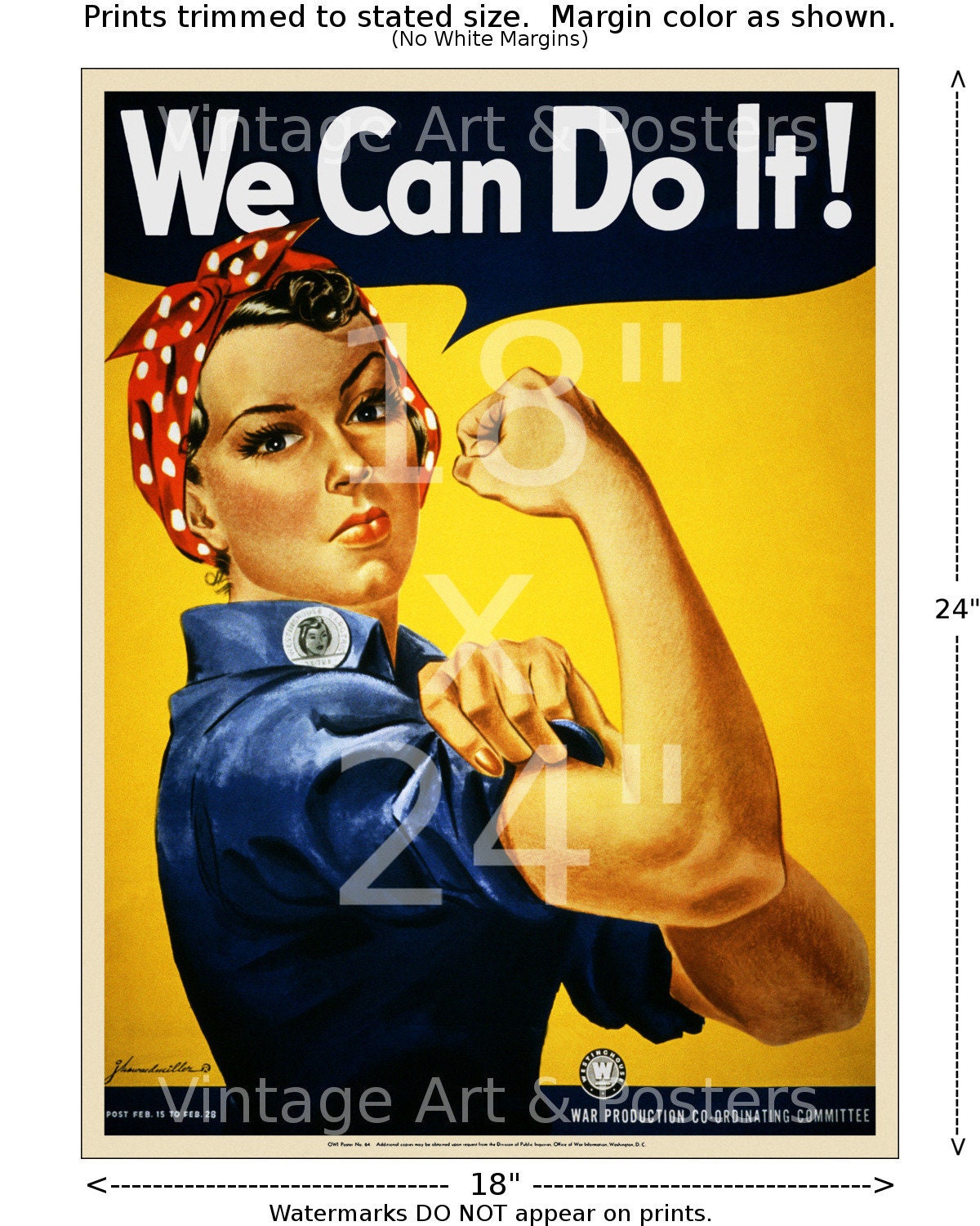 Affiche de propagande américaine Rosie the Riveter États-Unis | Etsy