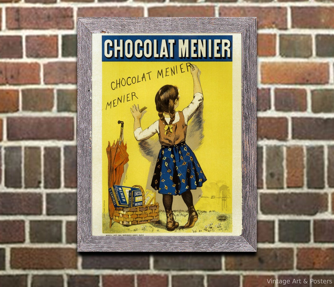 Poster, Chocolat Menier, Vintage Advertisement Art Poster, Wall Art for ...