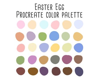 Easter Bunny Procreate Palette 30 HEX Color Codes Instant - Etsy