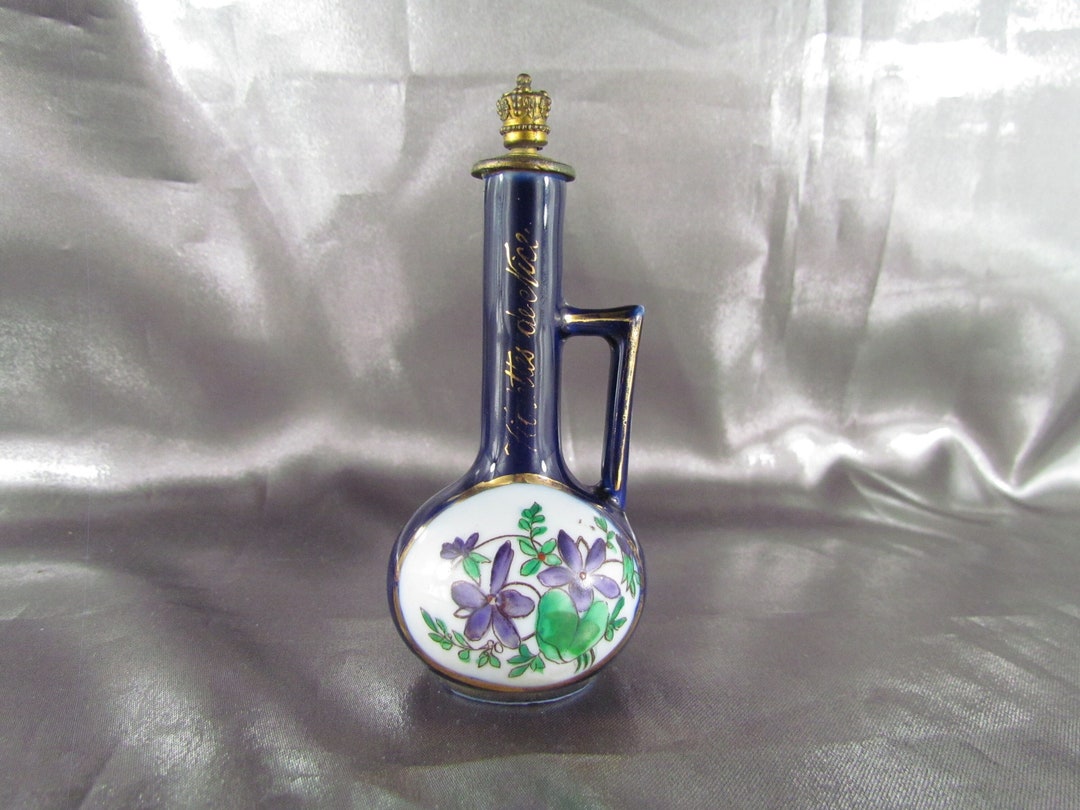 Art Nouveau Porcelain Perfume Bottle Violettes De Nice France, Antique ...