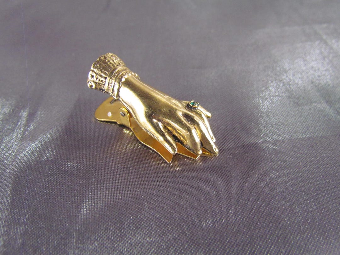 Money Clip, Antique Art Deco Brass Money Clip, Victorian Hand Clip - Etsy