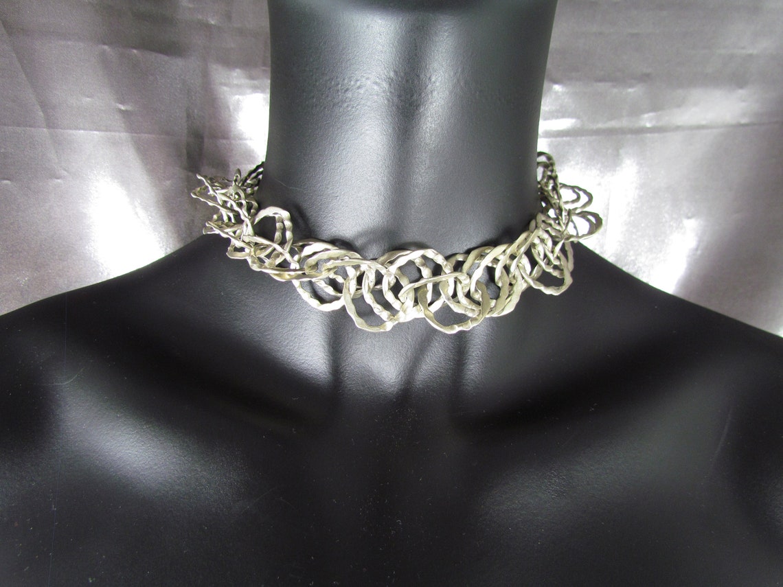 Antique Turkish Necklace, Ethnic Choker Necklace, Silver Alloy - Etsy