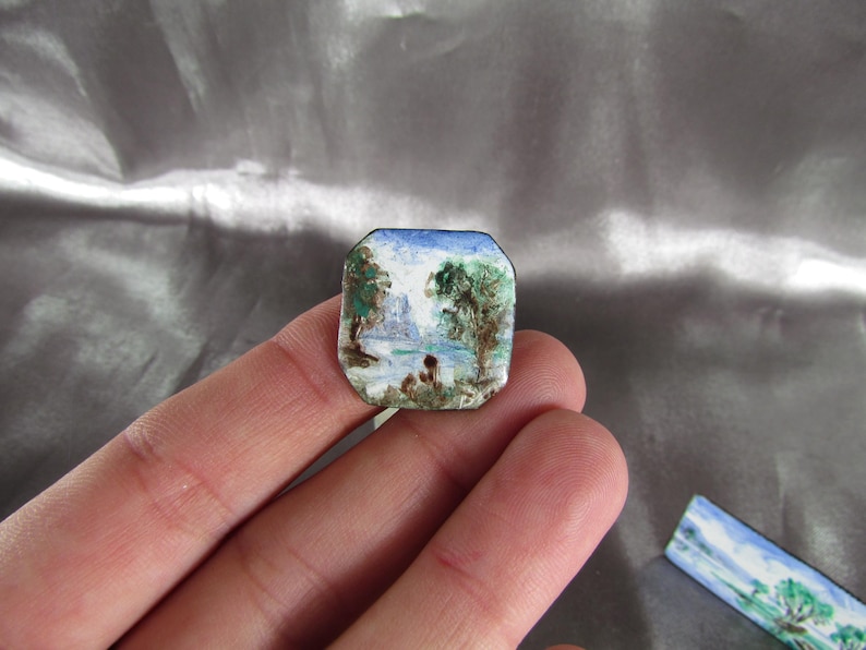 Enamels Copper, Enameled Landscapes Painting, Antique Limoges Enamels ...