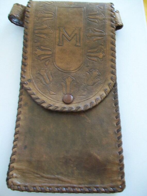 Vintage Brown Leather Map bag; Document Bag; Messenge… - Gem
