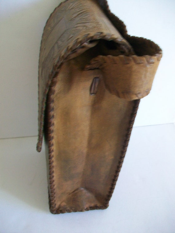 Vintage Brown Leather Map bag; Document Bag; Messenge… - Gem