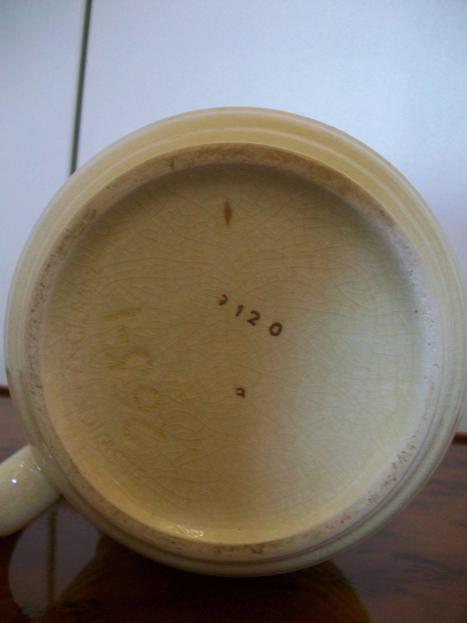 C. 1950s Beswick Jug, Ribbed Design, Creamware With Gold Gilt; Vintage ...