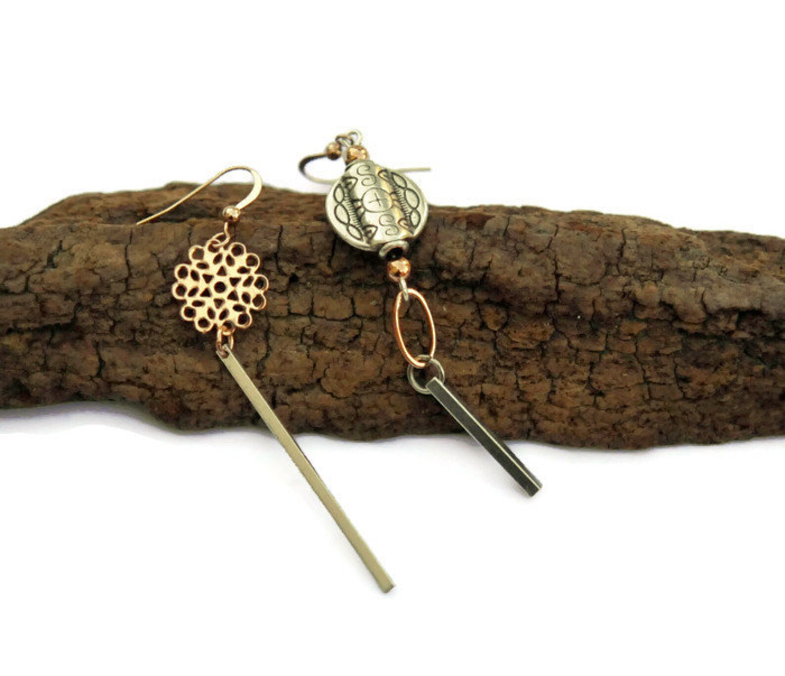 Long Asymmetrical Earrings for Women Clip on Earrings - Etsy
