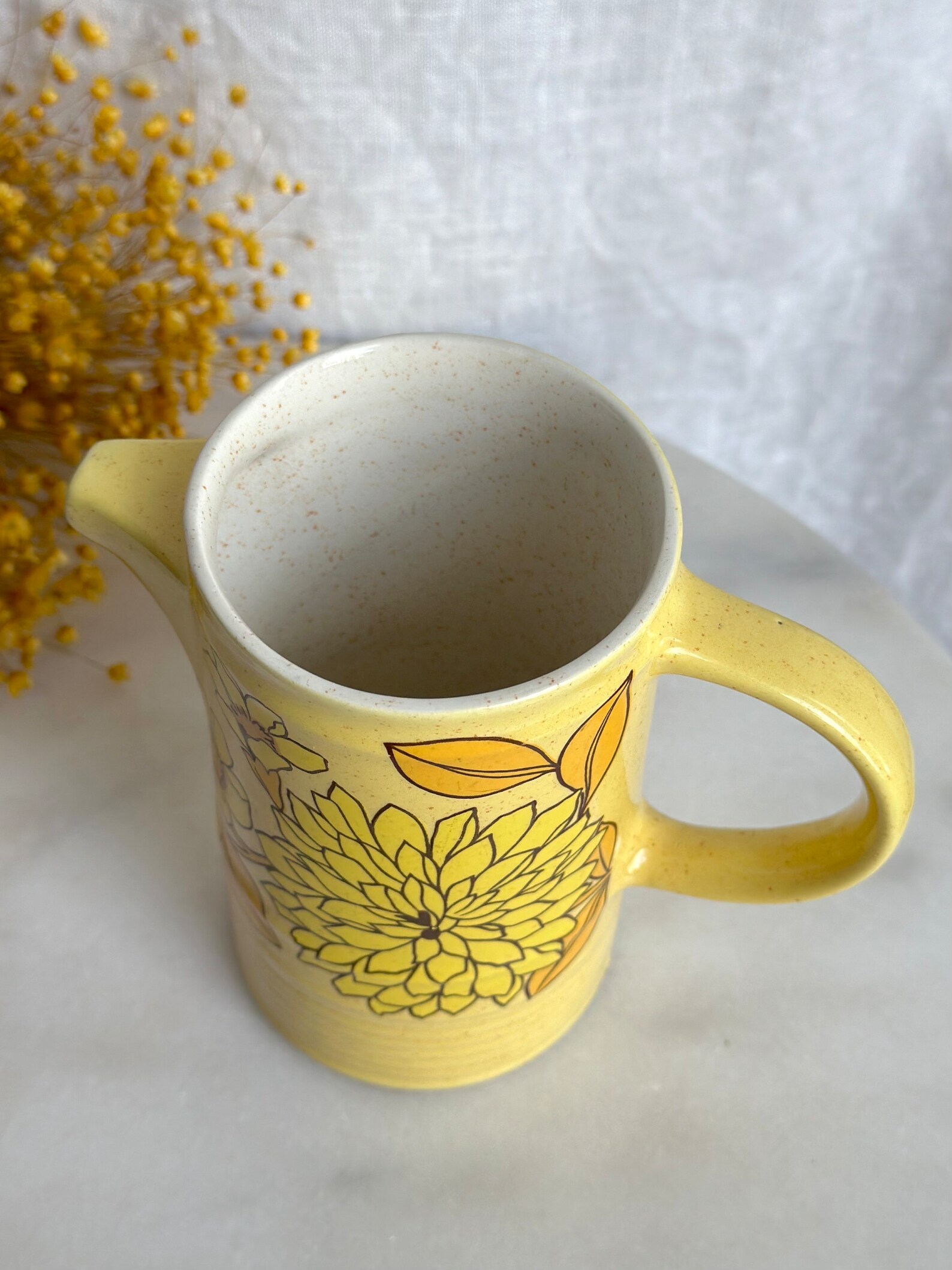 Irish Brendan Erin Stoneware Yellow Speckled Creamer Made in Arklow ...