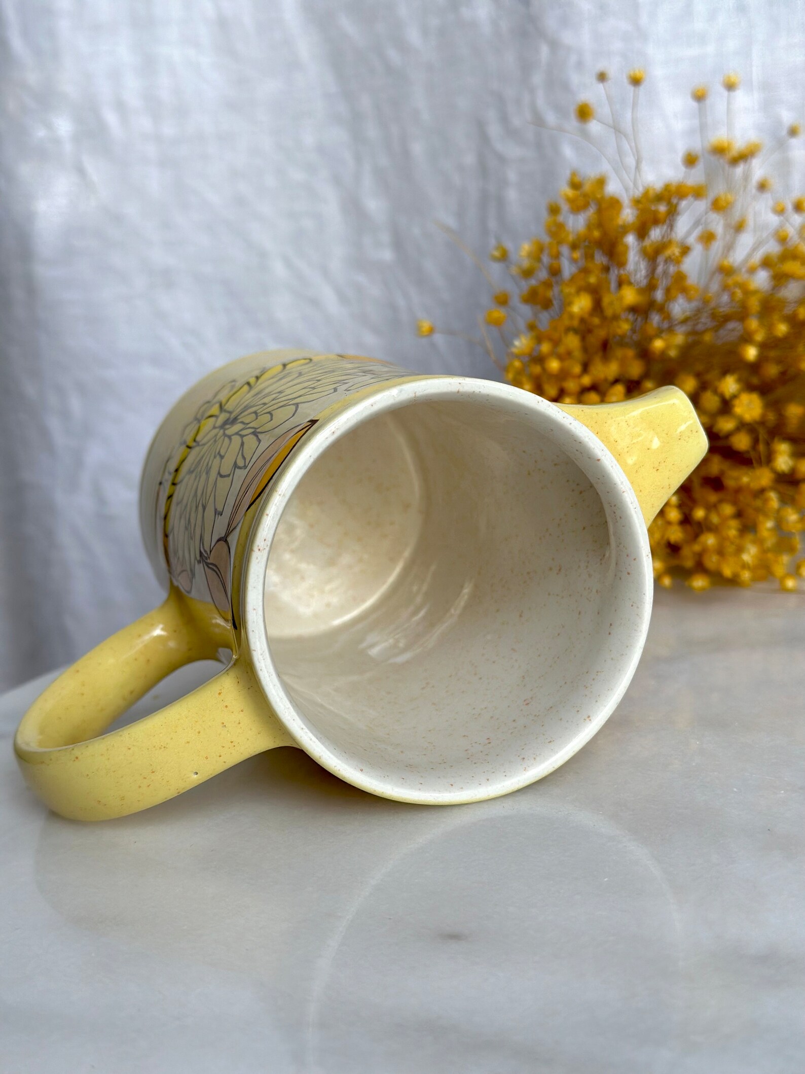 Irish Brendan Erin Stoneware Yellow Speckled Creamer Made in Arklow ...