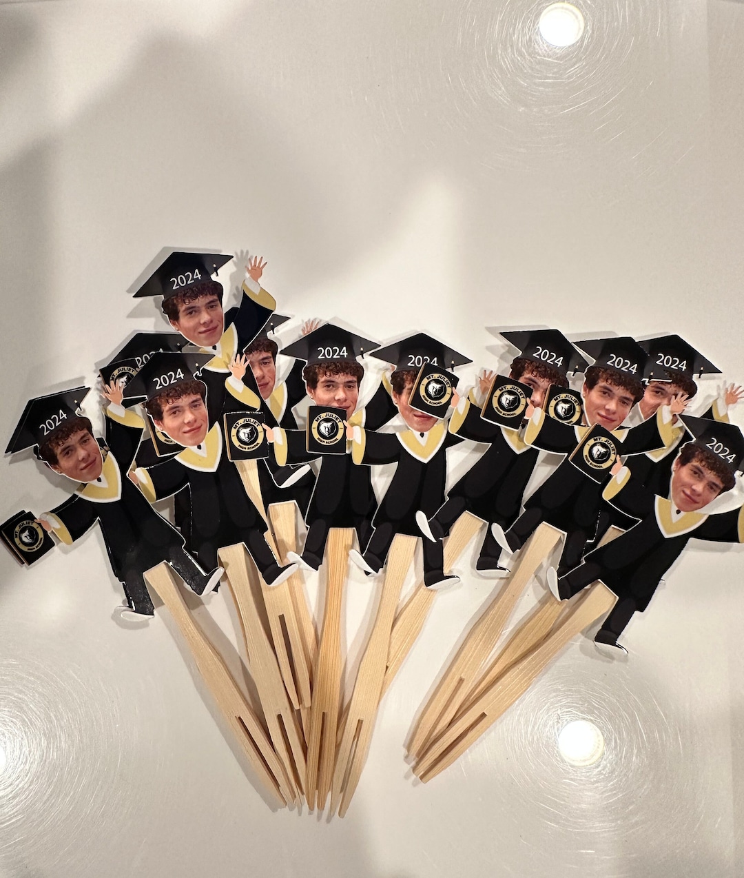 Graduation Full Body Photo Cupcake Toppers or Drink Stir Sticks Set of ...