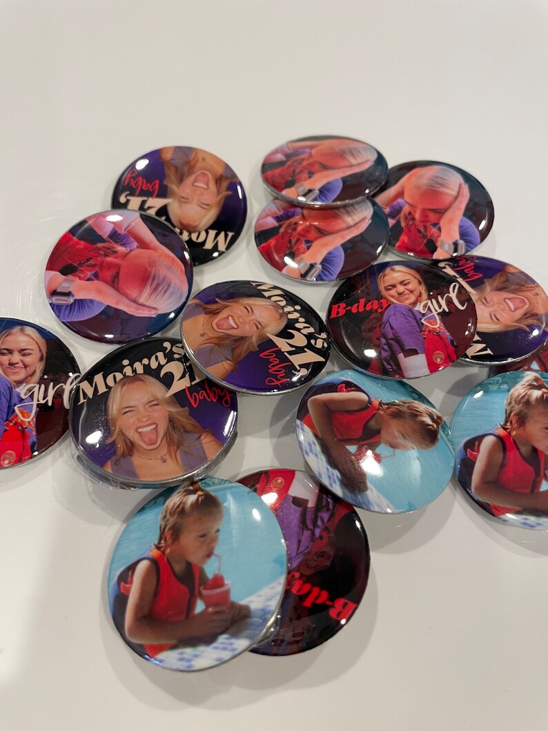 Custom Pin Backs Photo (set of 6) - Etsy