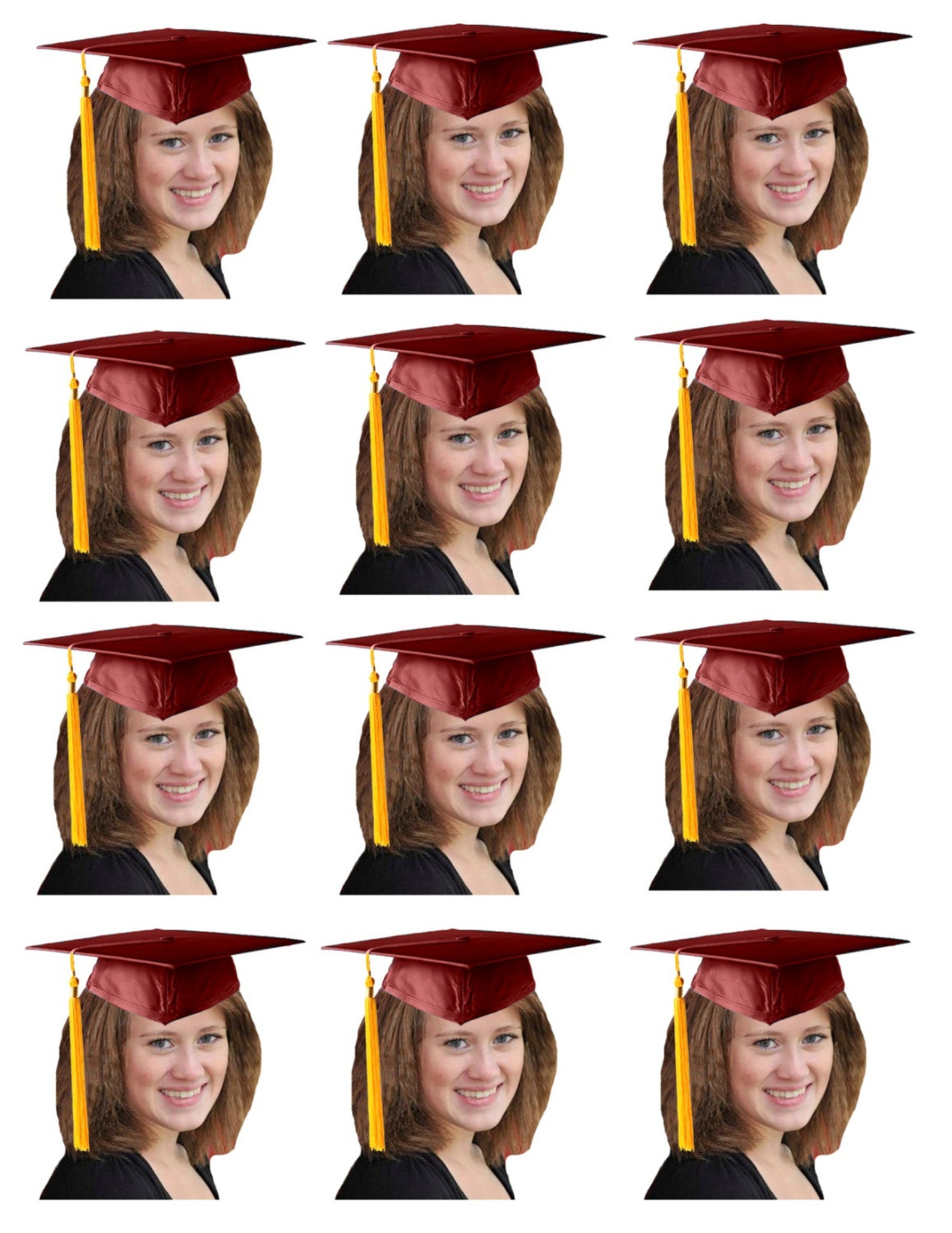 Printable PDF Do It Yourself Personalized Graduation Hat Photo - Etsy