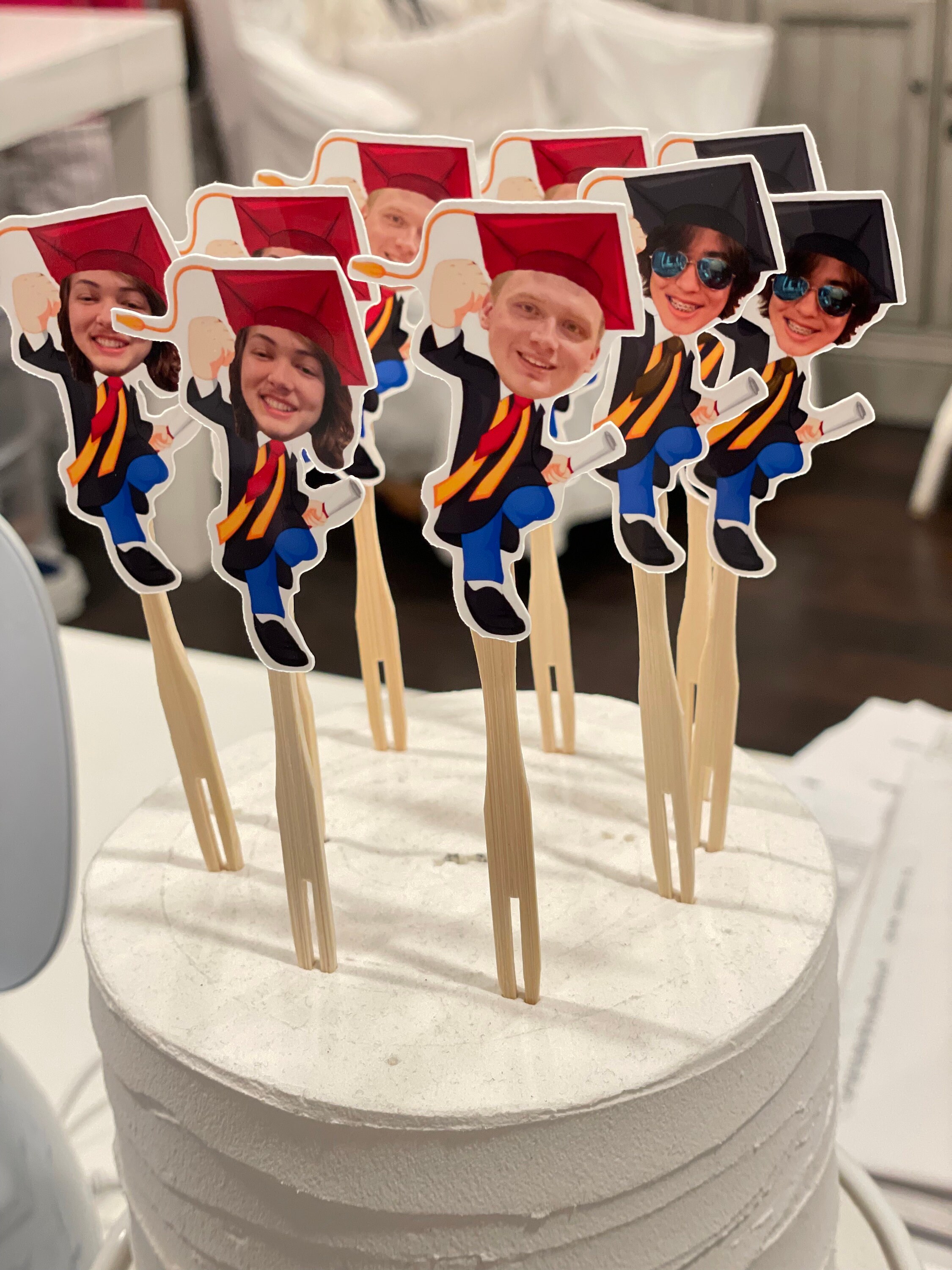 Graduation Full Body Photo Cupcake Toppers or Drink Stir - Etsy