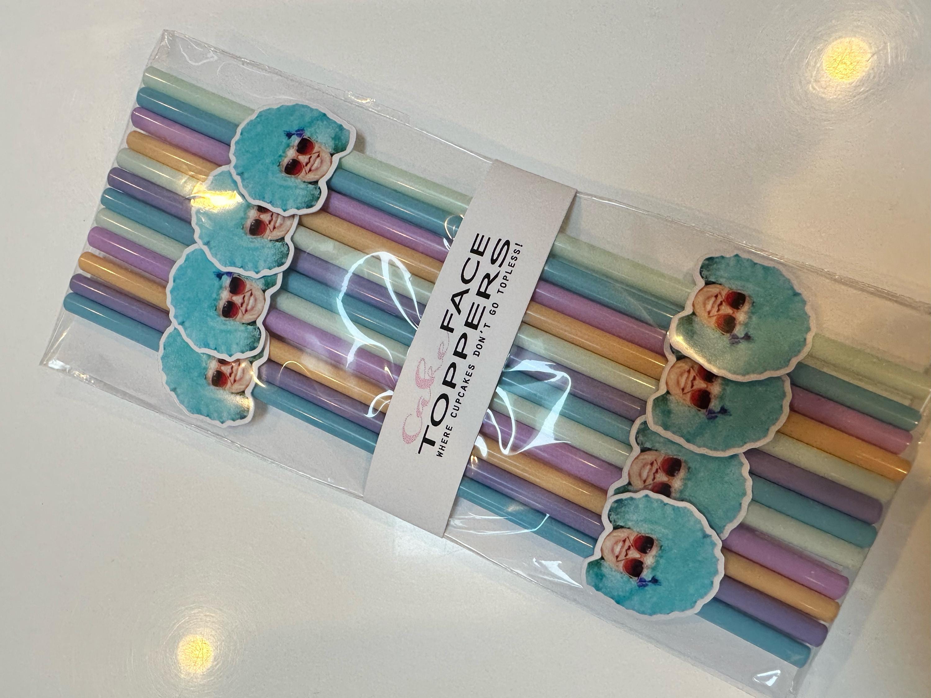 Personalized School Logo Graduation Straws With Glossy Finish . Set of ...