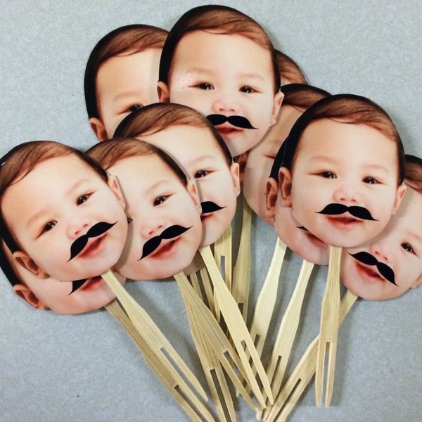 Mustache Cupcake Topper - Etsy