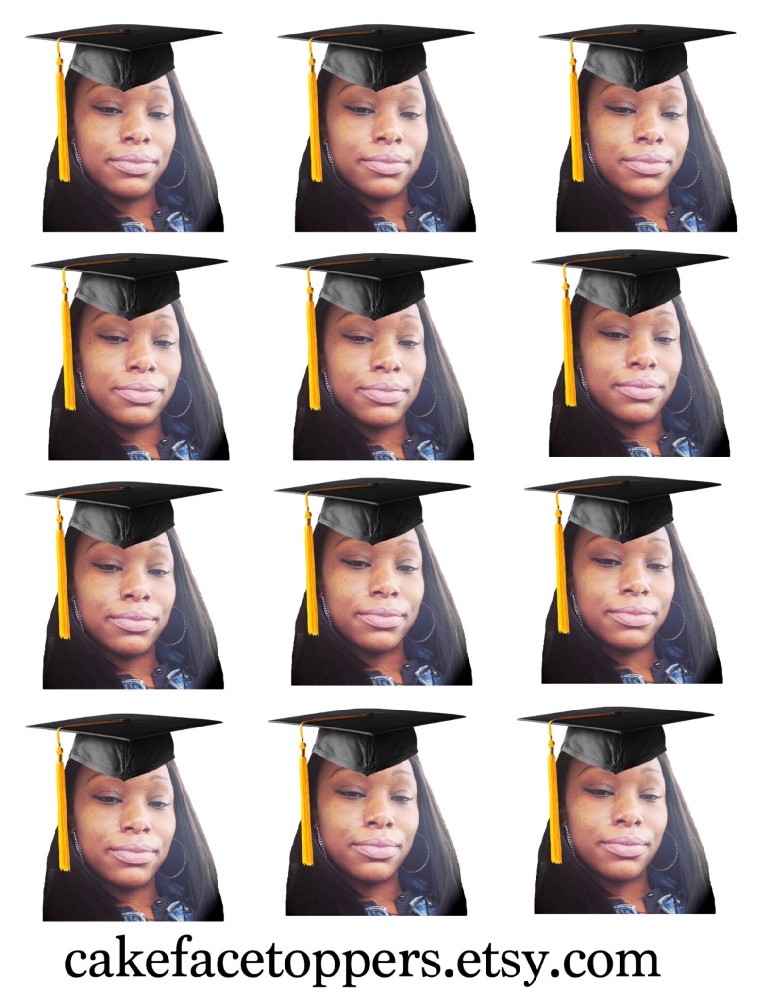 Printable PDF Do It Yourself Personalized Graduation Hat Photo - Etsy