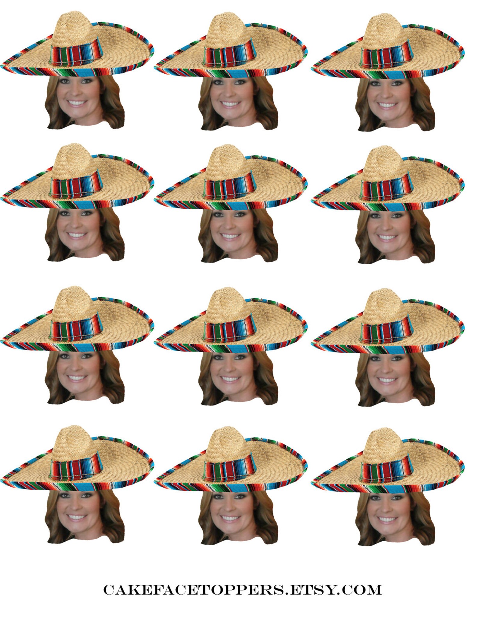 Printable DIY Do it yourself Personalized vintage sombrero | Etsy