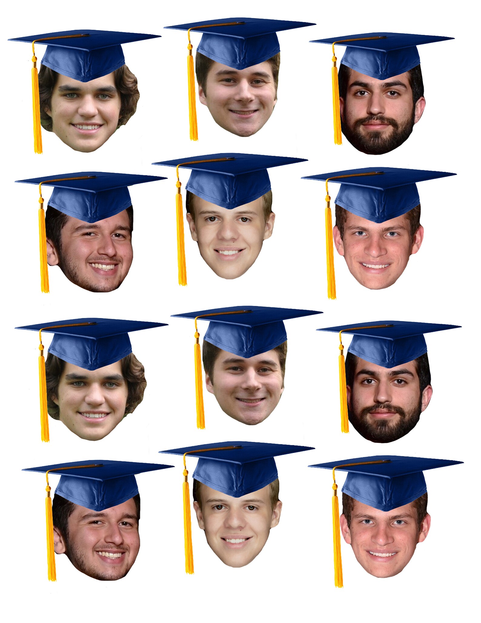 Printable PDF Do It Yourself Personalized Graduation Hat Photo | Etsy