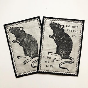 Handmade Rat Patch - Rat Patch - Rat Accessories - Animal Patches ...
