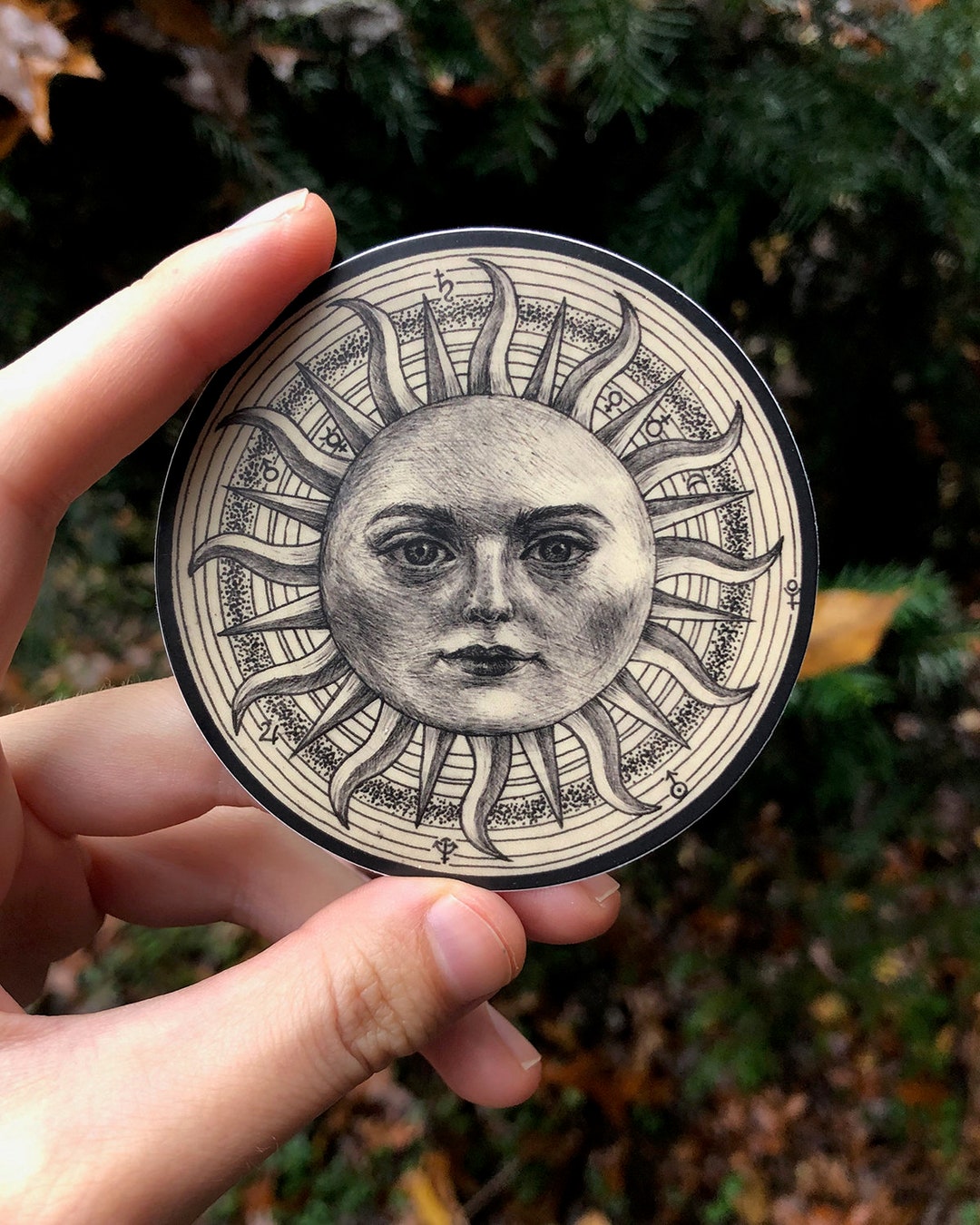Astrology Sun Vinyl Sticker - Astronomy Sun Vinyl Sticker - Alchemy Sun ...