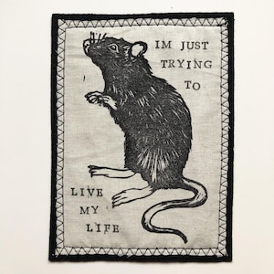 Handmade Rat Patch - Rat Patch - Rat Accessories - Animal Patches ...