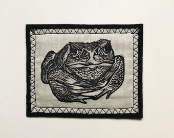 Handmade Toad Patch Iron on Toad Patch Sew on Toad Patch Frog Patch ...