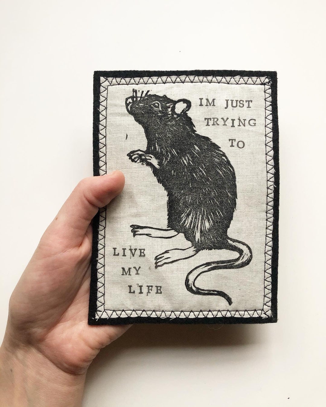Handmade Rat Patch - Rat Patch - Rat Accessories - Animal Patches ...