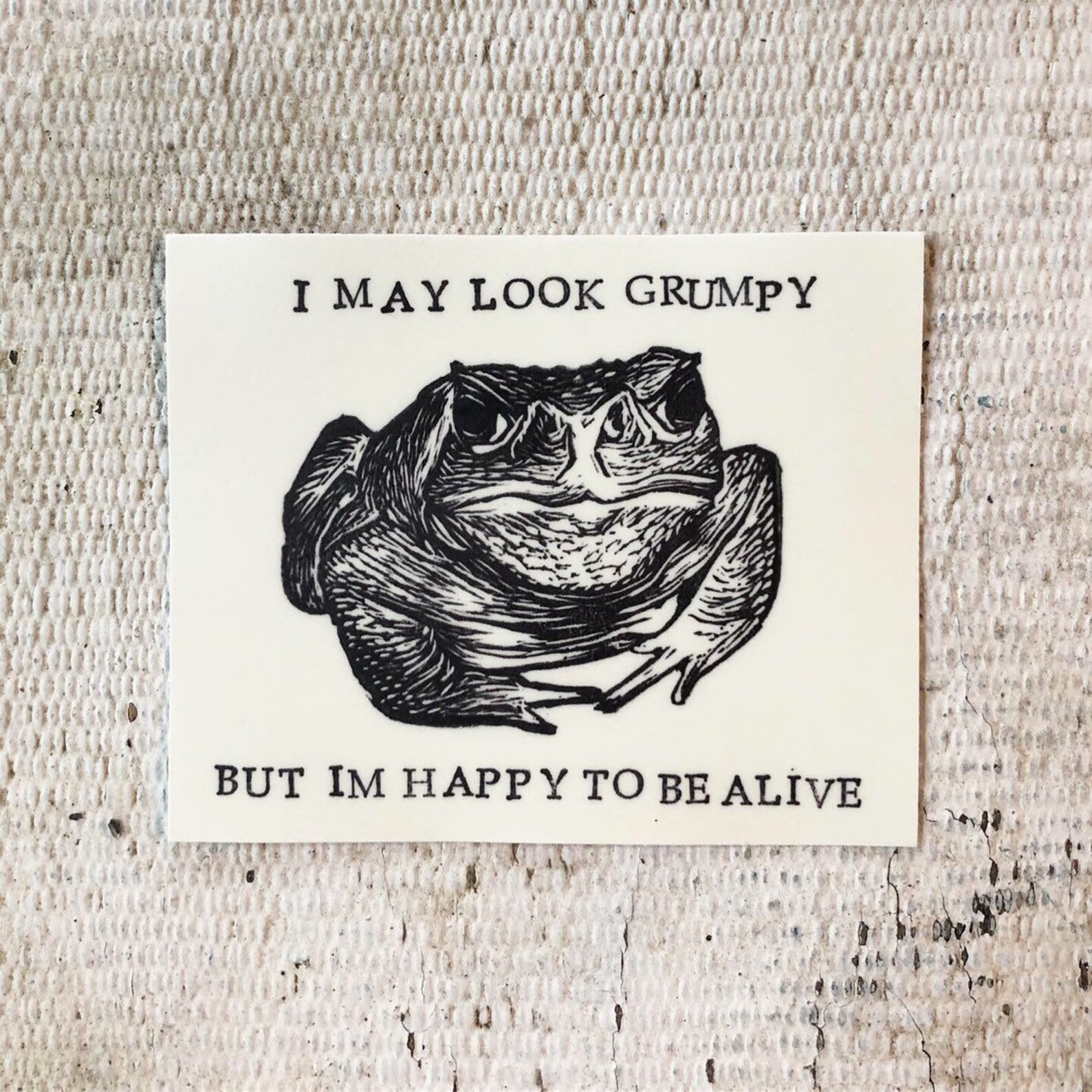 Toad Vinyl Sticker 4in X 3.25in Waterproof Sticker Vinyl Sticker Laptop ...