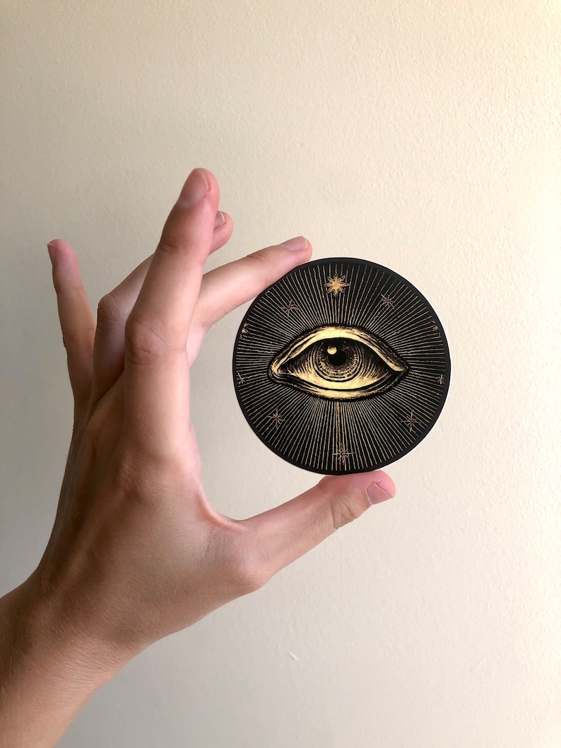 Golden Eye Vinyl Sticker All Seeing Eye Vinyl Sticker Celestial Sticker ...