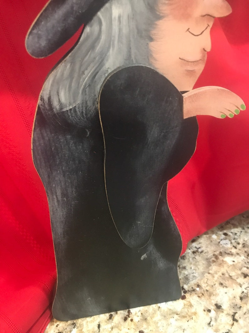 Vintage optical illusion two-faces witch wooden cut out. | Etsy