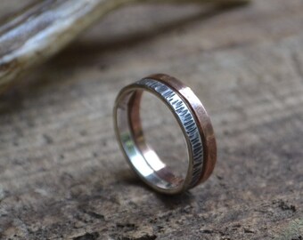 Rustic mens ring | Etsy