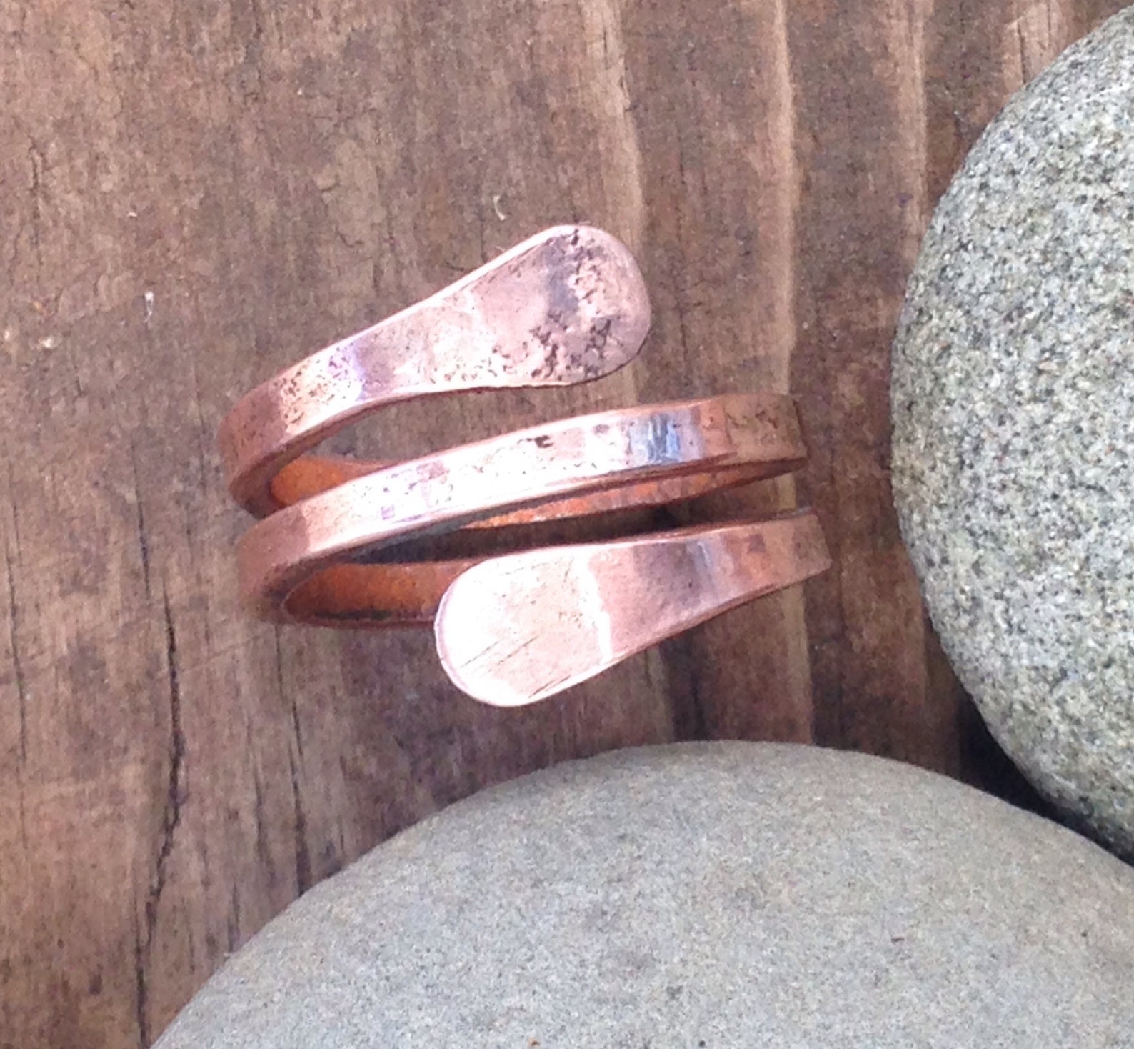 Men Copper Ring, Men's Copper Ring, Men's Rustic Ring, Men's Hammered ...