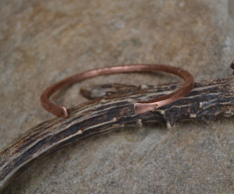 Men's rustic copper bracelet men's copper bangle men | Etsy