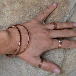 Simple Adjustable Copper Ring Band, Simple Copper Ring Band, Adjustable ...