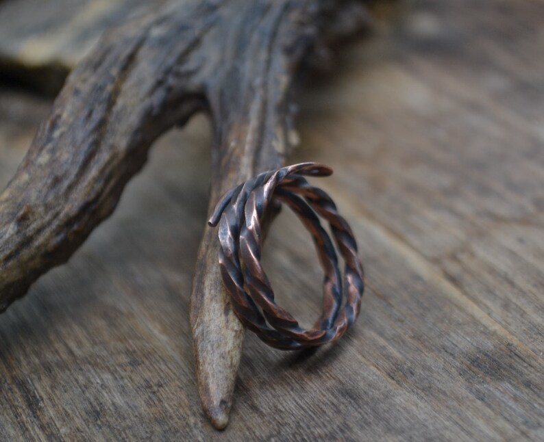 Snake ring hand forged snake ring serpent ring torc ring | Etsy