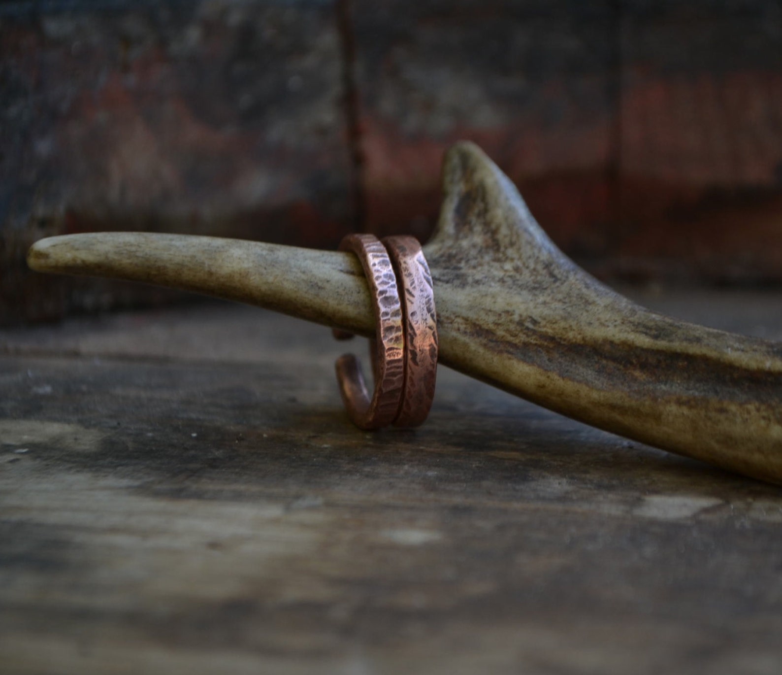 Simple Adjustable Copper Ring Band Rustic Copper Ring Band | Etsy