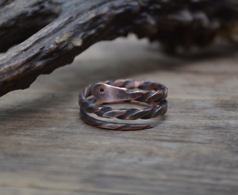 Snake ring hand forged snake ring serpent ring torc ring | Etsy