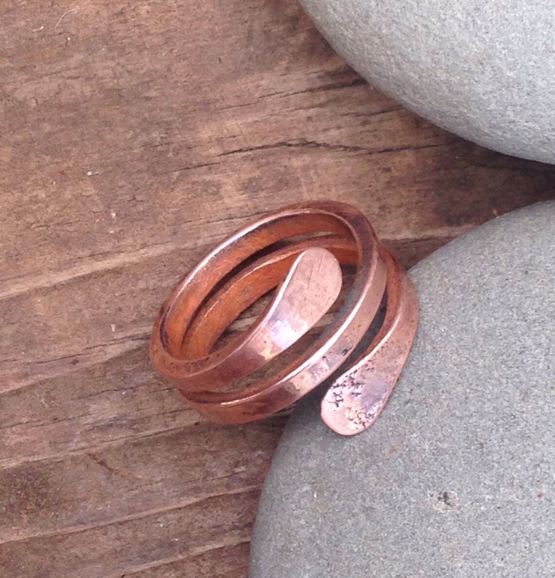Men Copper Ring Men's Copper Ring Men's Rustic Ring | Etsy