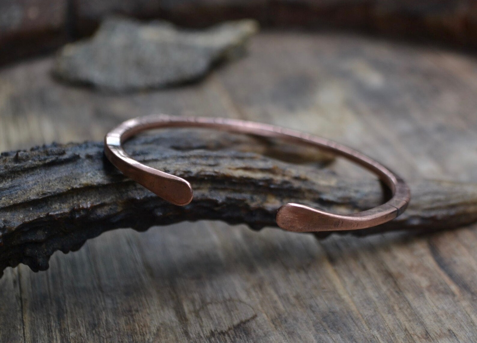 Men's copper bracelet men's rustic bracelet hammered | Etsy