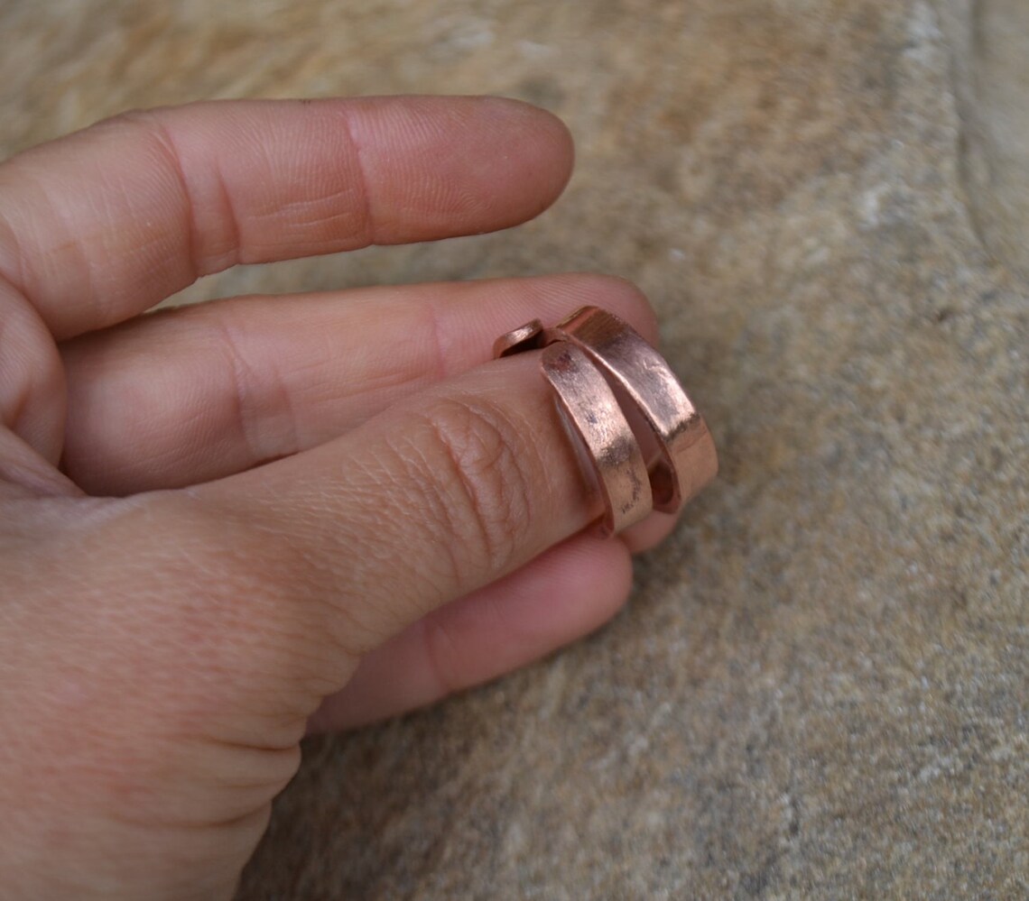 Adjustable Copper Ring Band Simple Copper Adjustable Ring - Etsy