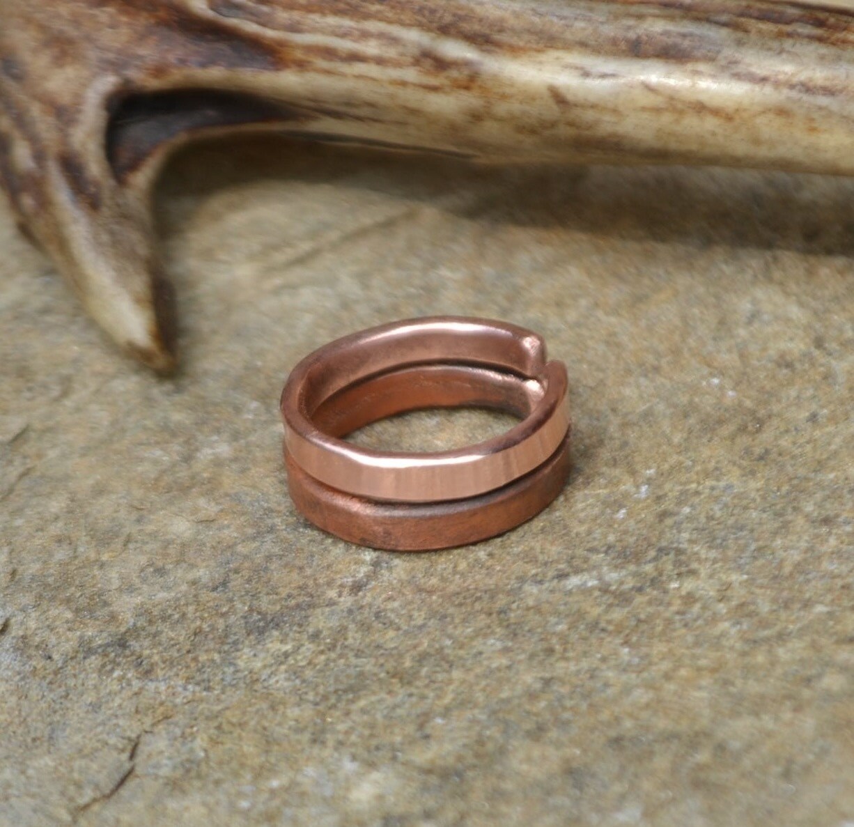 Simple Adjustable Copper Ring Band, Simple Copper Ring Band, Adjustable ...