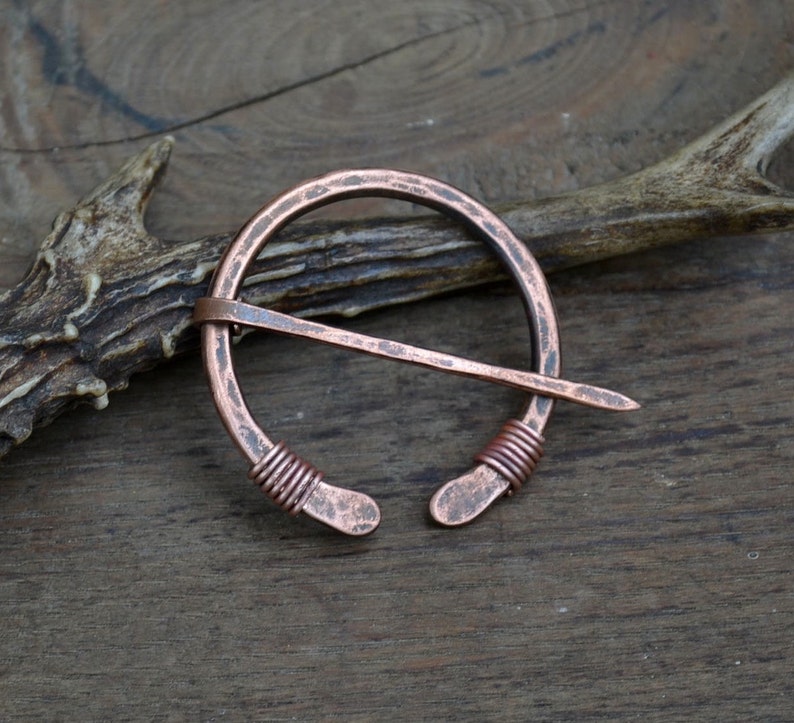 Shawl Pin, Shawl Copper Pin, Penannular Brooch, Copper Pin, Anglo-saxon ...