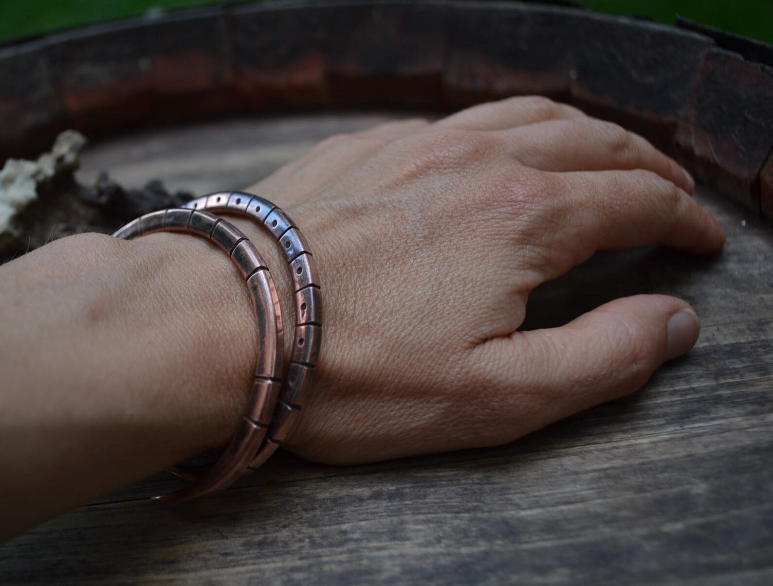 Copper Men's Bracelet Rustic Bracelet Men's - Etsy