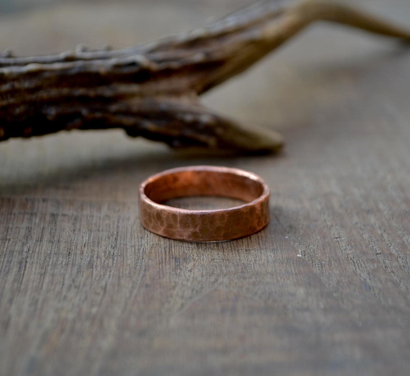 Textured Copper Ring Band, Copper Ring Band, Hammered Copper Ring Band ...